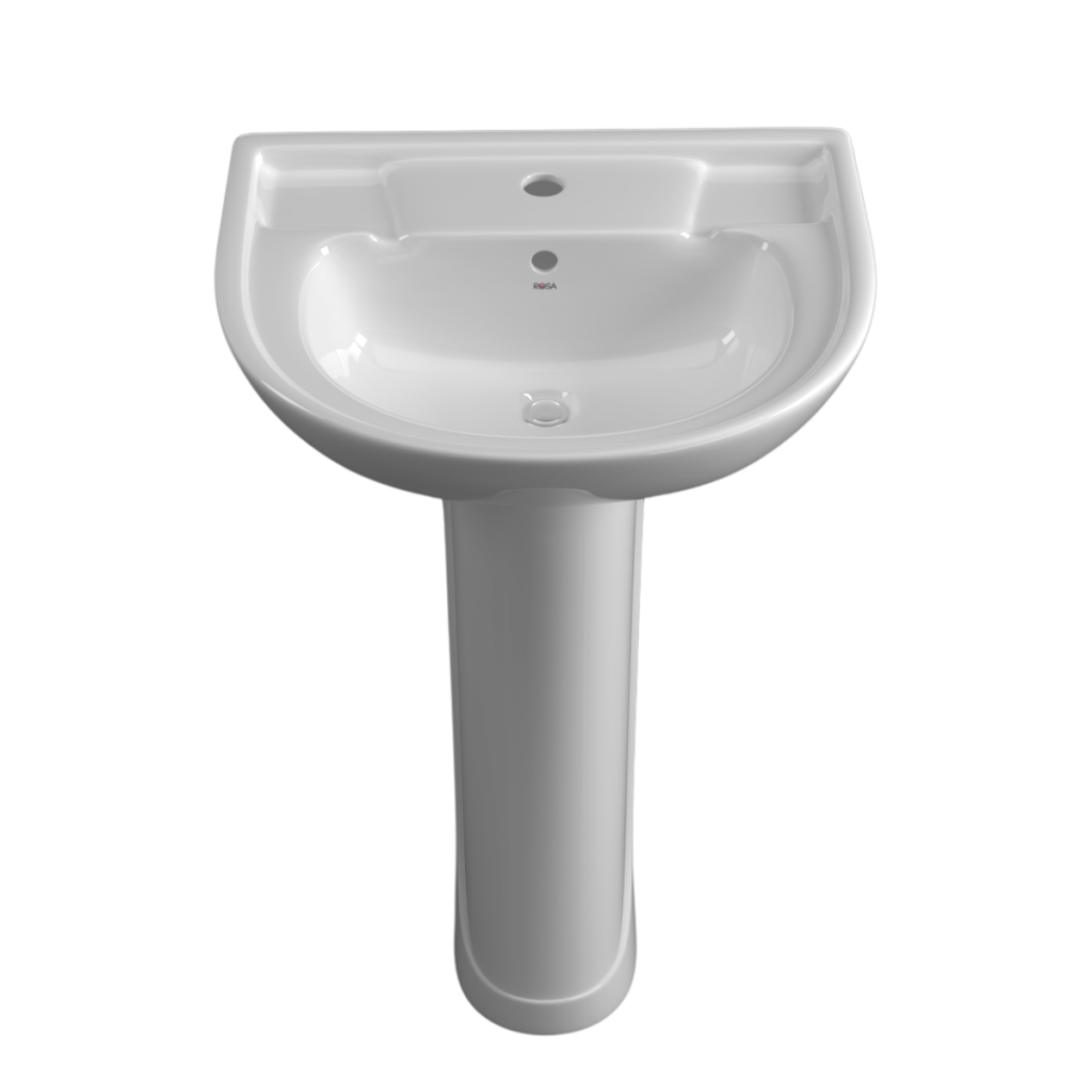 Bella 45cm Wash Basin Full Pedestal - Rosa